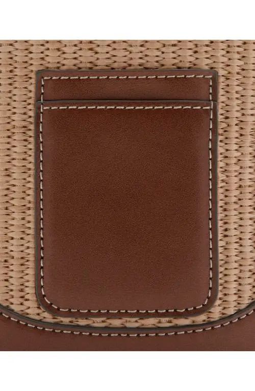 Mango Woven Phone Crossbody Bag With Polished Trim