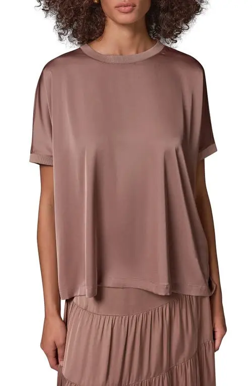 Donna Karan New York Satin Dolman Sleeve Top - Camel