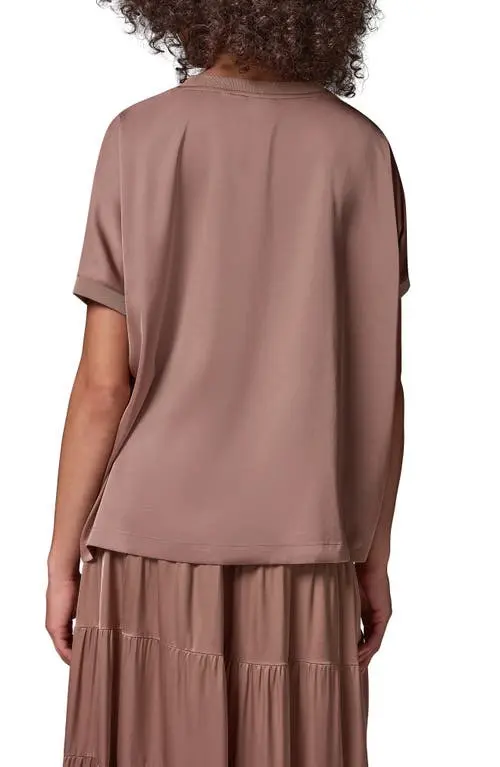 Donna Karan New York Satin Dolman Sleeve Top - Camel