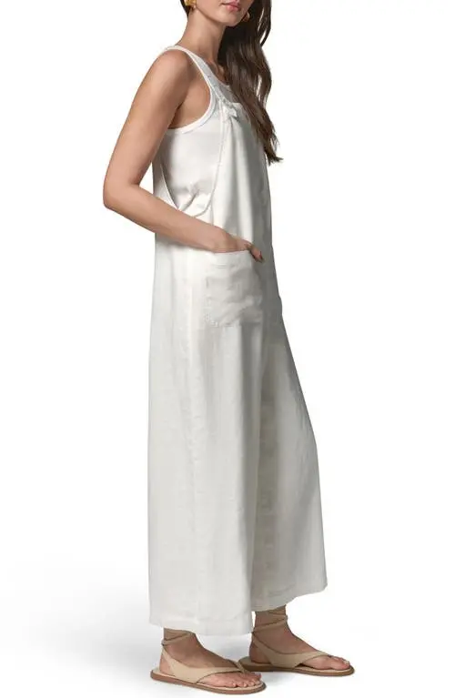 Donna Karan New York Linen Cropped Overalls