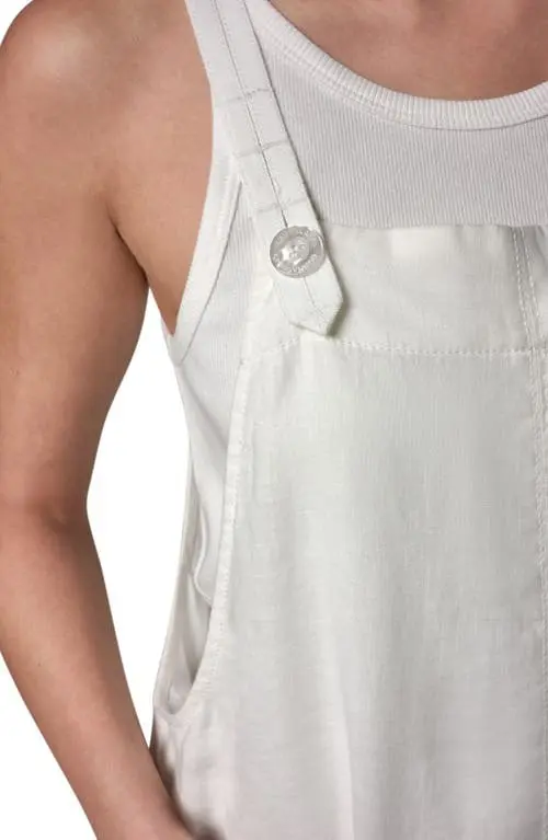 Donna Karan New York Linen Cropped Overalls