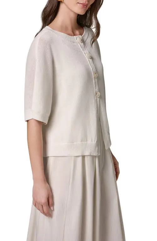 Donna Karan New York Easy Short Sleeve Cardigan