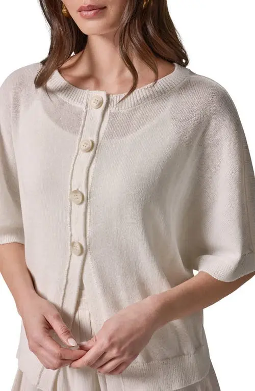 Donna Karan New York Easy Short Sleeve Cardigan