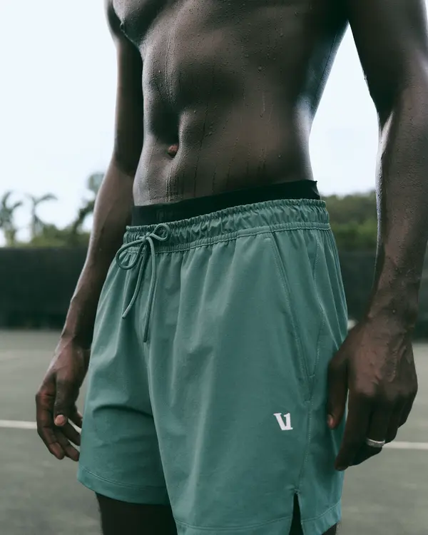 Vuori Crosscourt Unlined 5" Shorts - Dark Cyan