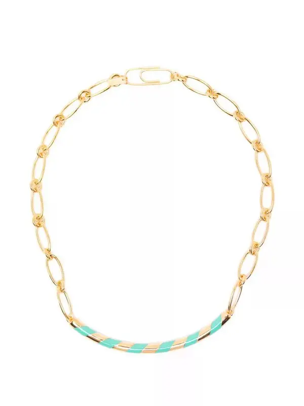 AURÉLIE BIDERMANN Tone Enamel Detail Necklace - Gold
