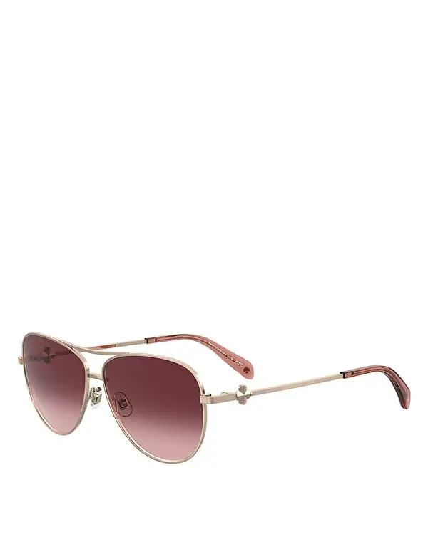 Kate Spade New York Melly Aviator Sunglasses, 60mm - Purple