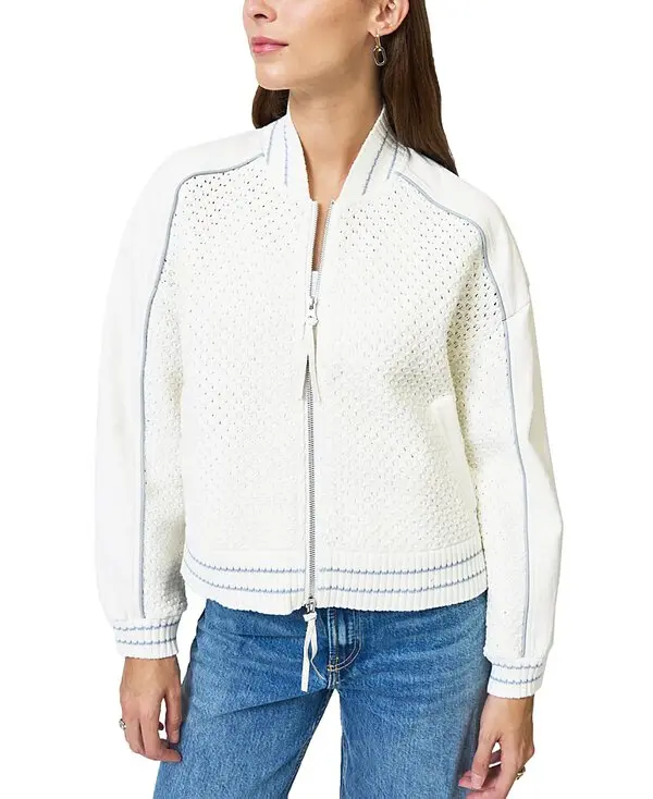 Central Park West Ophelia Crochet Sweater Bomber