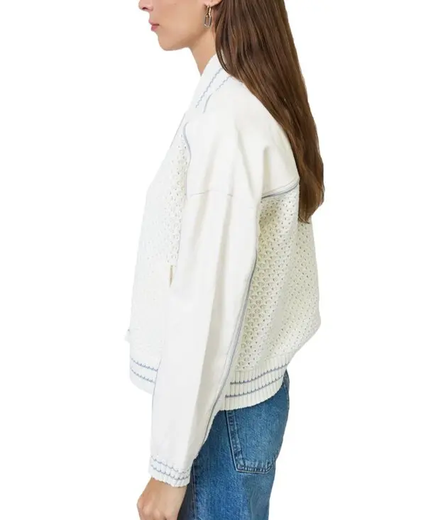 Central Park West Ophelia Crochet Sweater Bomber