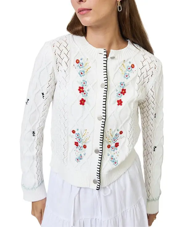 Central Park West Jaden Embroidered Cardigan