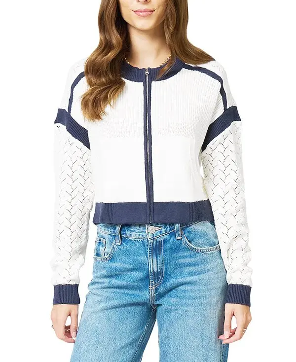 Central Park West Brooklyn Zip Up Sweater Bomber