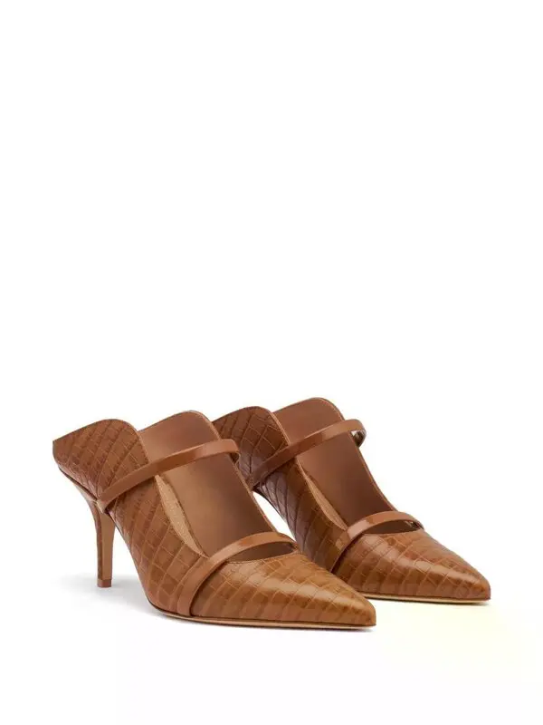 MALONE SOULIERS Maureen Embossed Leather Mules