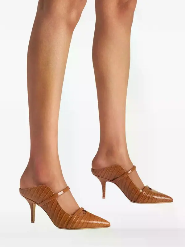 MALONE SOULIERS Maureen Embossed Leather Mules