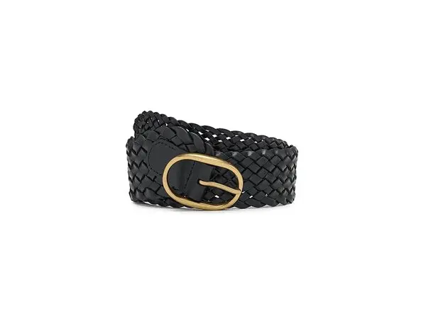 Madewell Woven Leather Hip Belt - Black