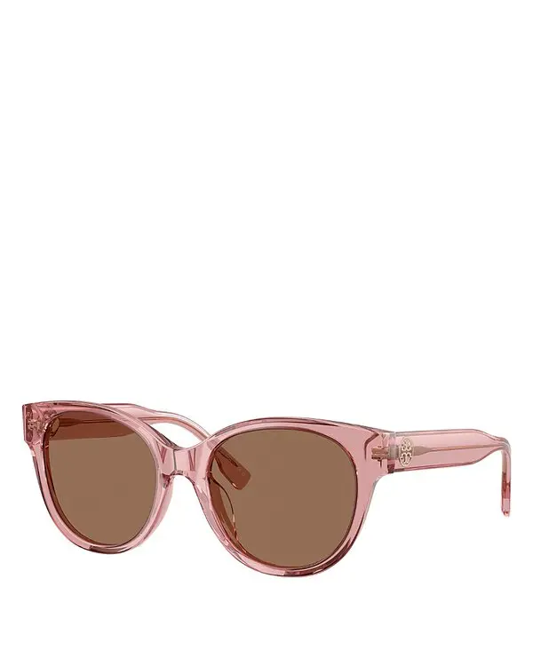 Tory Burch Round Frame Sunglasses, 54mm - Light Pink