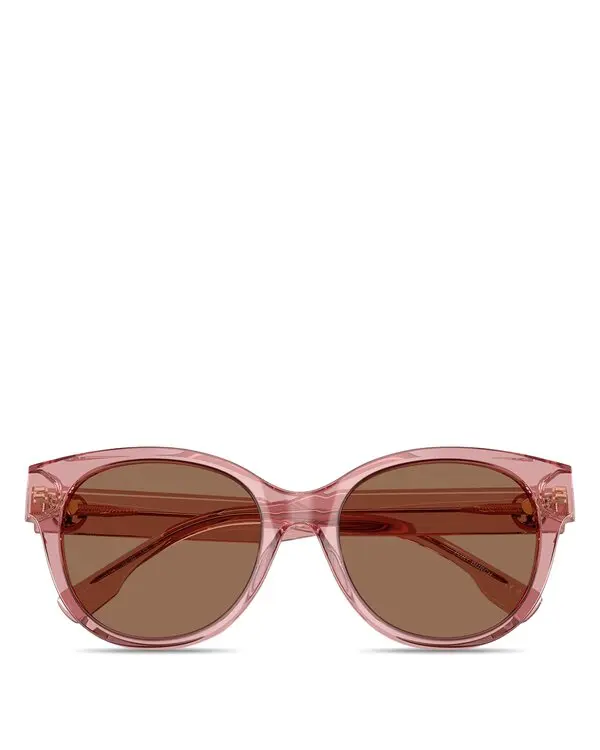 Tory Burch Round Frame Sunglasses, 54mm - Light Pink