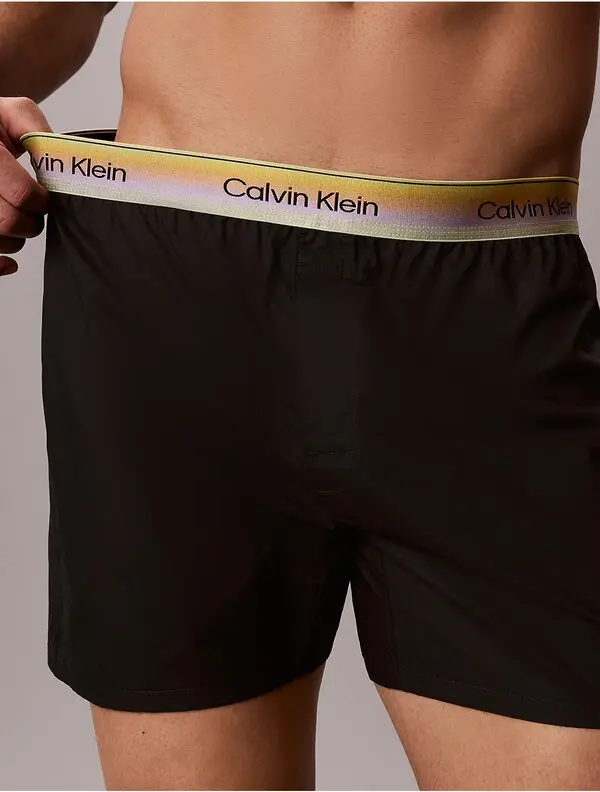 Calvin Klein Cotton Poplin Pride Boxer - Black