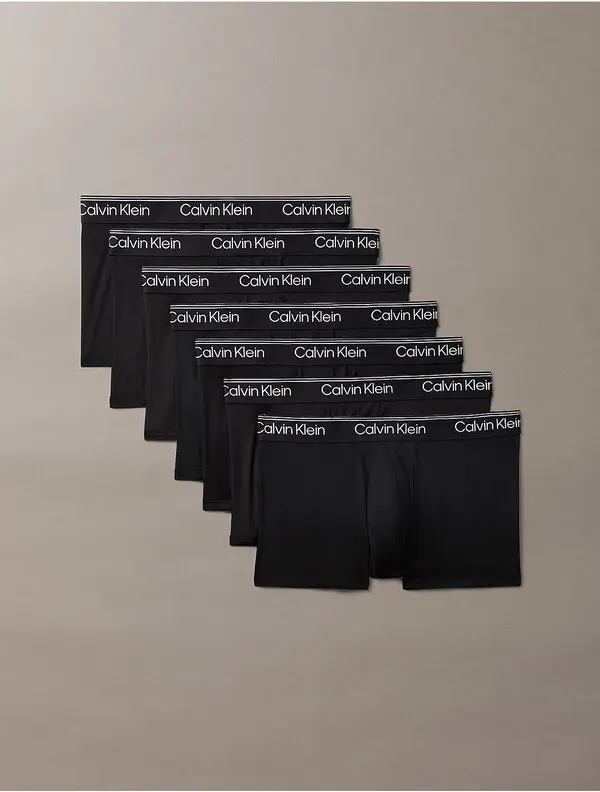 Calvin Klein Microfiber Stretch 7-pack Low Rise Trunk - Black