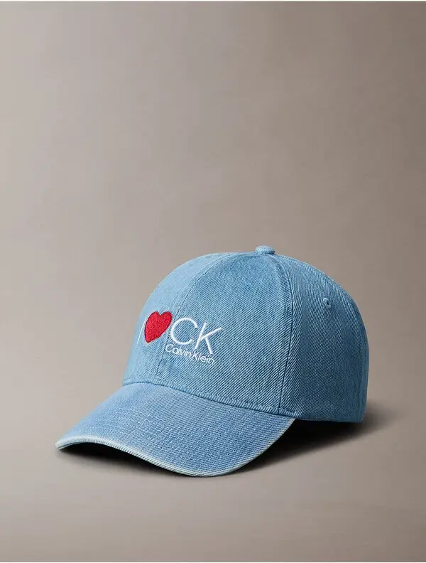 Calvin Klein Embroidered Denim Cap - Vintage Denim