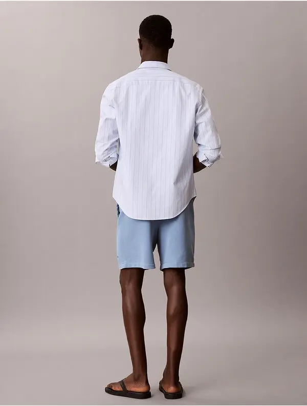 Calvin Klein Terry Logo Graphic Pull-on Shorts - Windward Blue