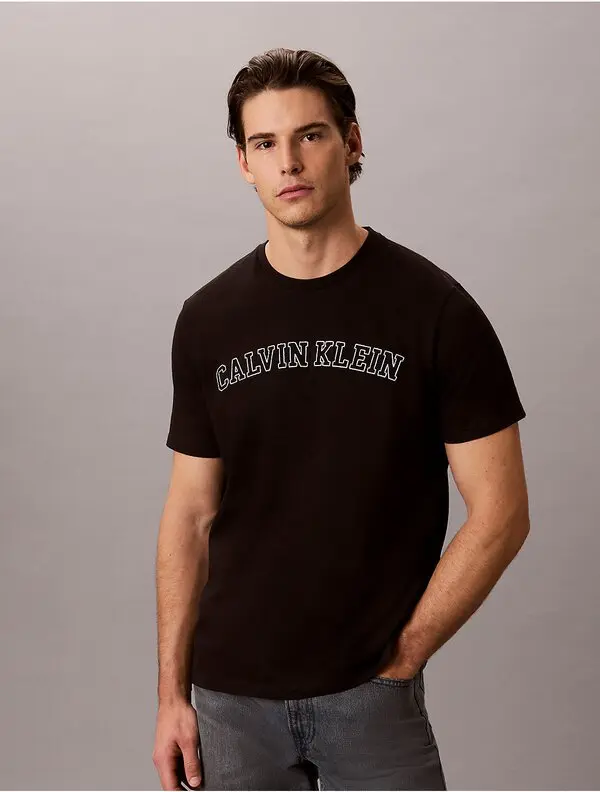 Calvin Klein Varsity Logo Graphic Classic T-shirt - Black