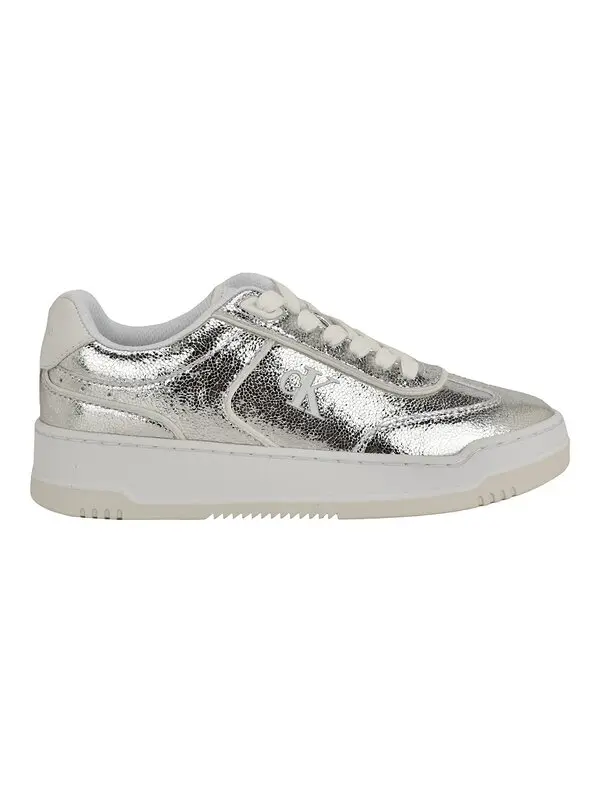 Calvin Klein Pazquale Sneakers With Contrast Trims - Silver