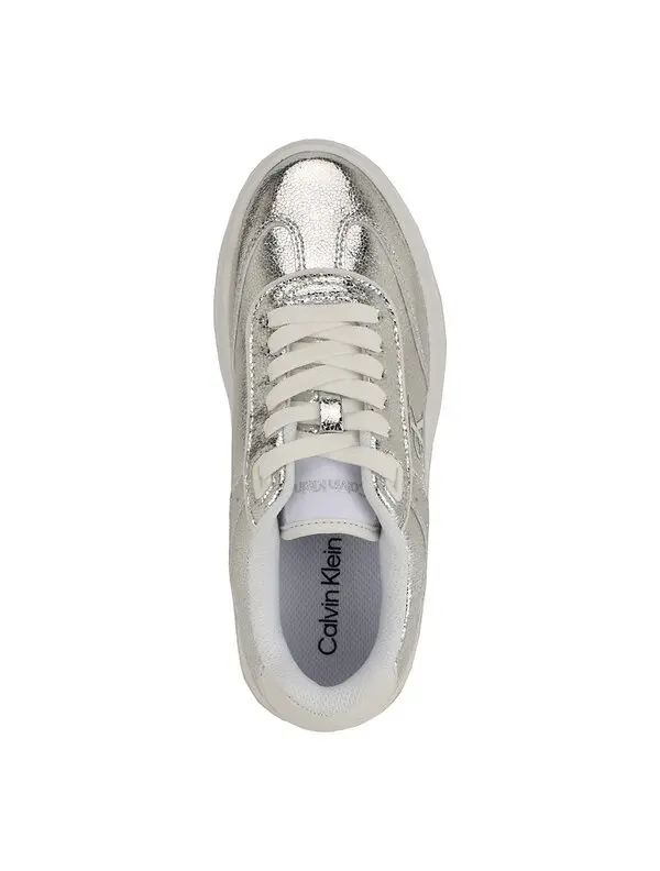 Calvin Klein Pazquale Sneakers With Contrast Trims - Silver