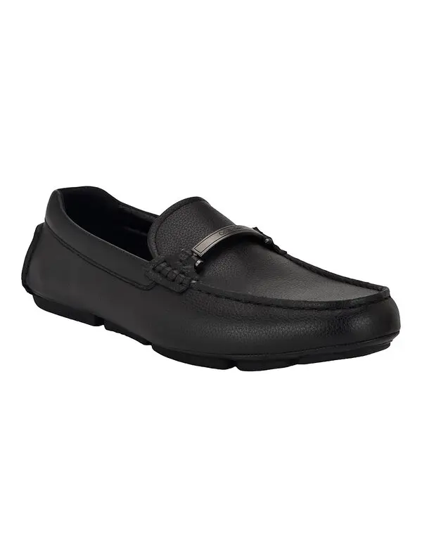 Calvin Klein Driving Loafers With Logo Plaque - Black