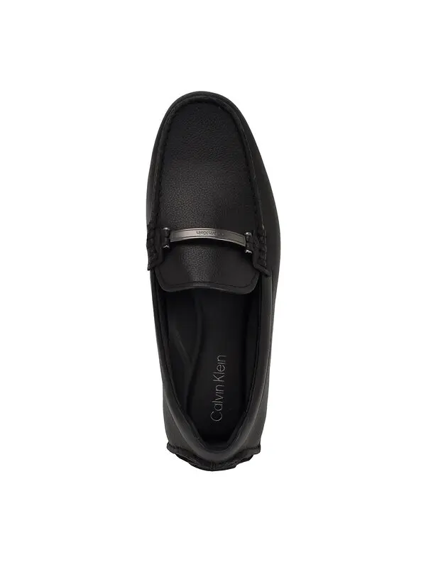 Calvin Klein Driving Loafers With Logo Plaque - Black
