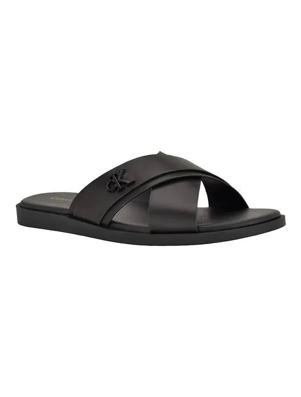 Calvin Klein Elern Slide Sandals With Monogram Detail