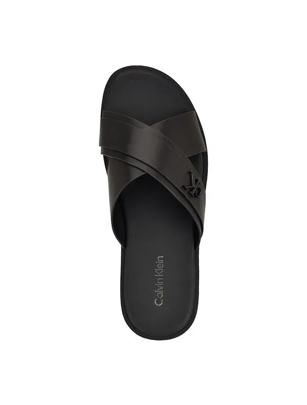 Calvin Klein Elern Slide Sandals With Monogram Detail