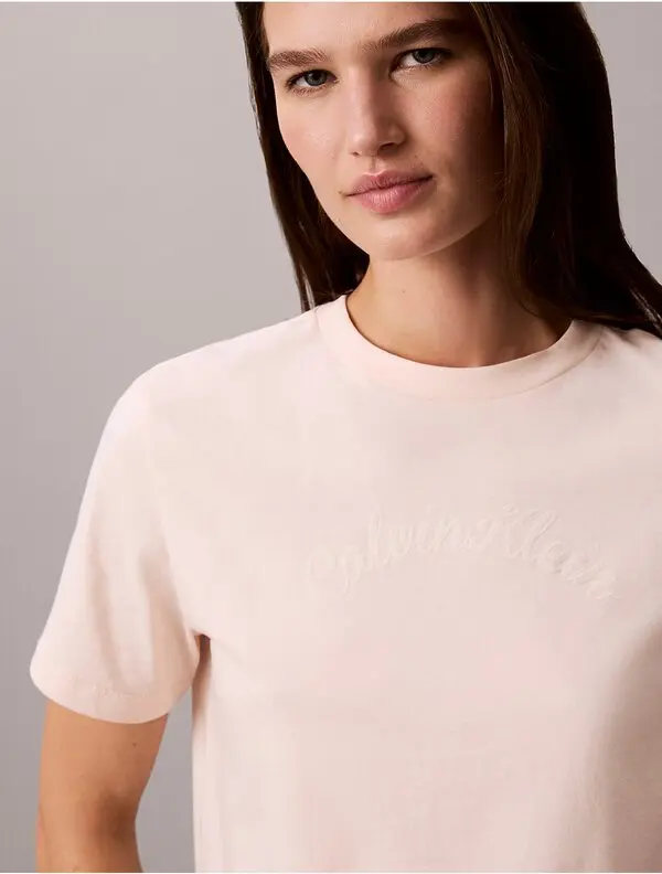 Calvin Klein Classic Logo Graphic T-shirt - Soft Pink