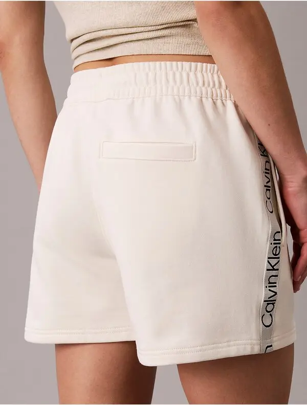 Calvin Klein Logo Tape Terry Shorts - Tofu