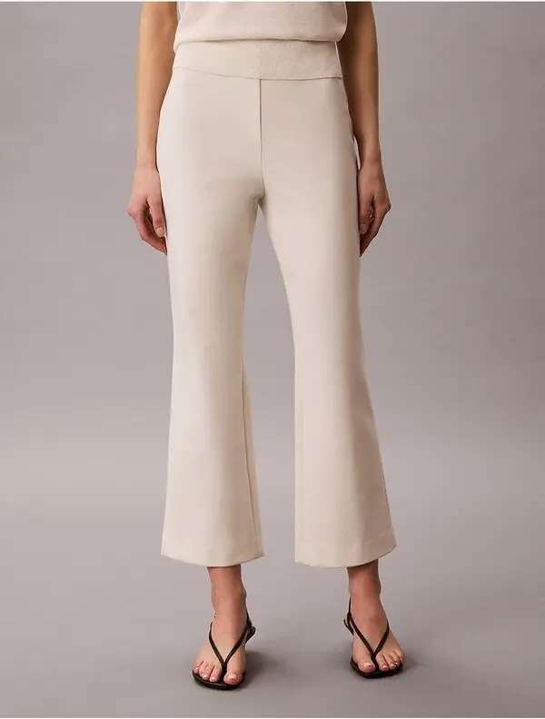 Calvin Klein Ponte Cropped Flared Pants