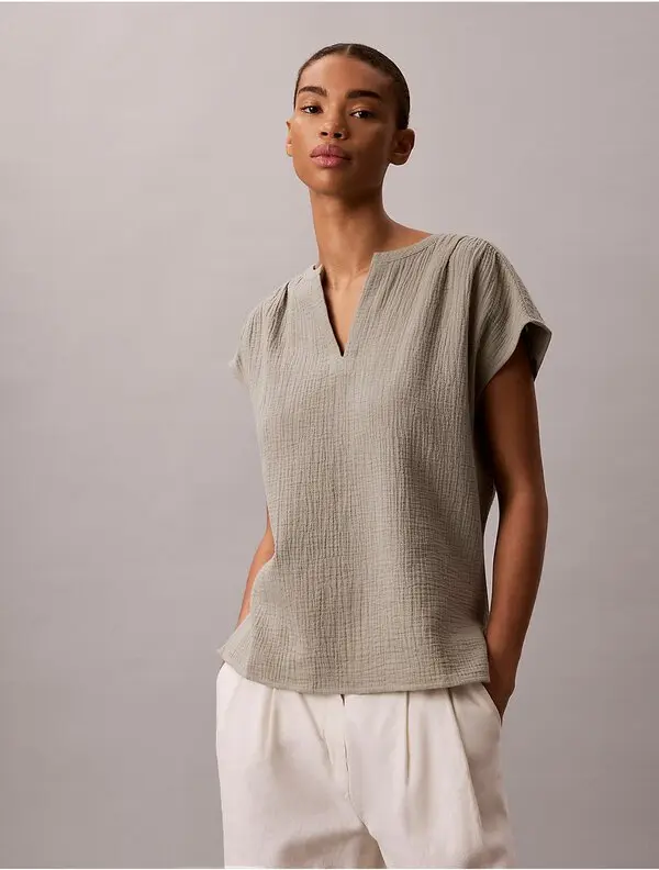 Calvin Klein Double Gauze Relaxed T-shirt - Shadow