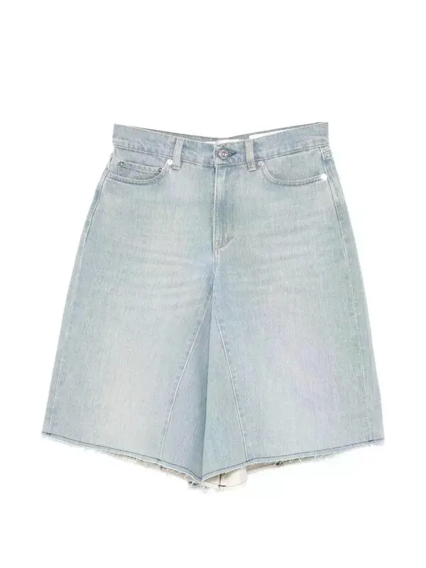 Our Legacy Raw-edge Wide-leg Shorts - Blue