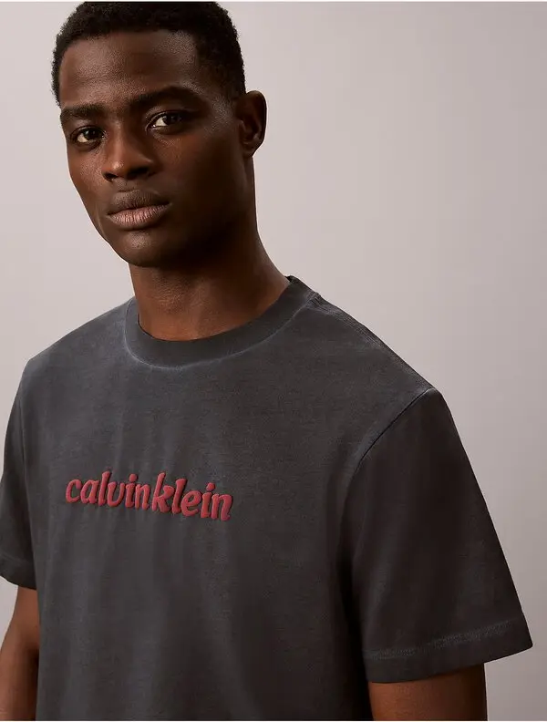 Calvin Klein 1989 Logo Easy Tee - Turbulence
