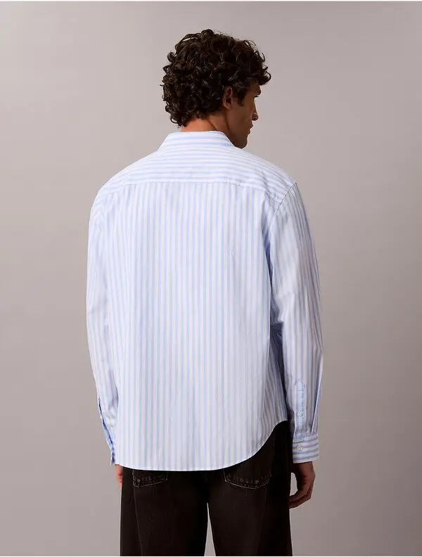 Calvin Klein Yarn-dyed Stripe Washed Poplin Shirt