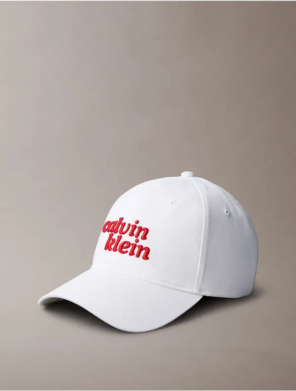 Calvin Klein 1989 Logo Graphic Baseball Cap - Bright White