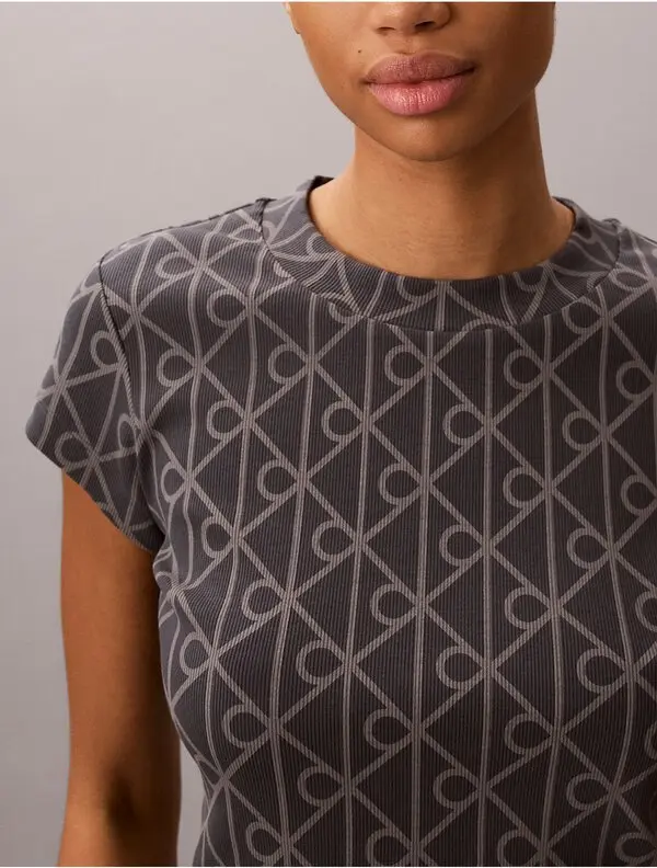 Calvin Klein Emblem Logo Cropped Baby Tee