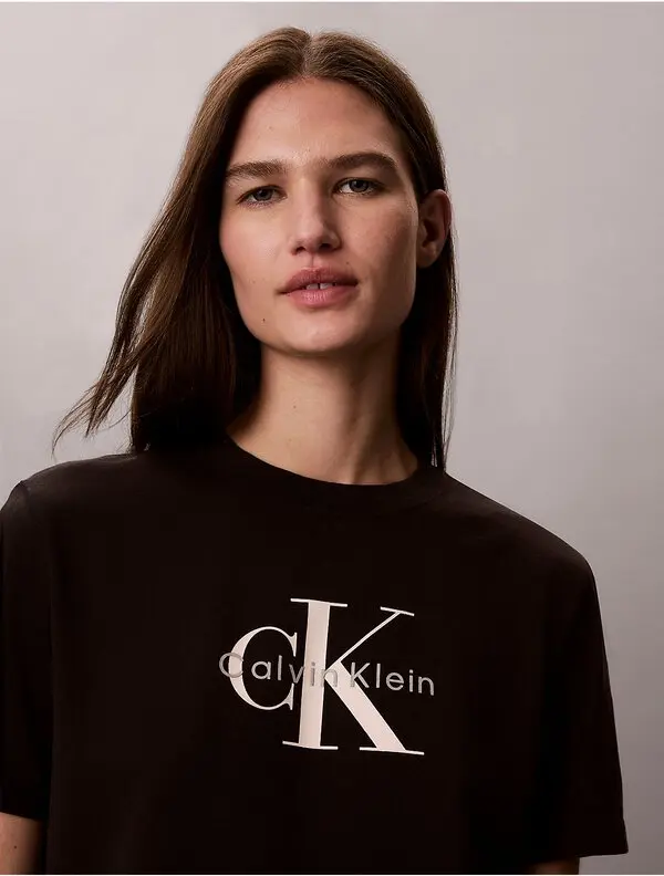 Calvin Klein Monologo Acid Wash T-shirt - Black