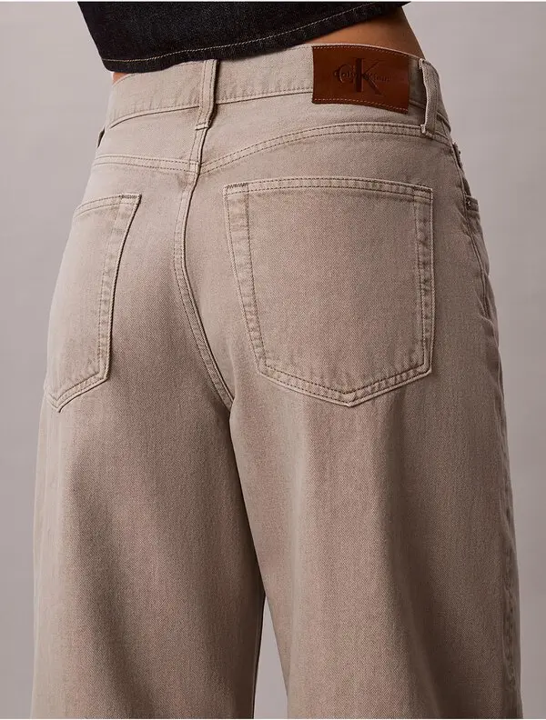 Calvin Klein Cropped Barrel Jeans - Grey Sage