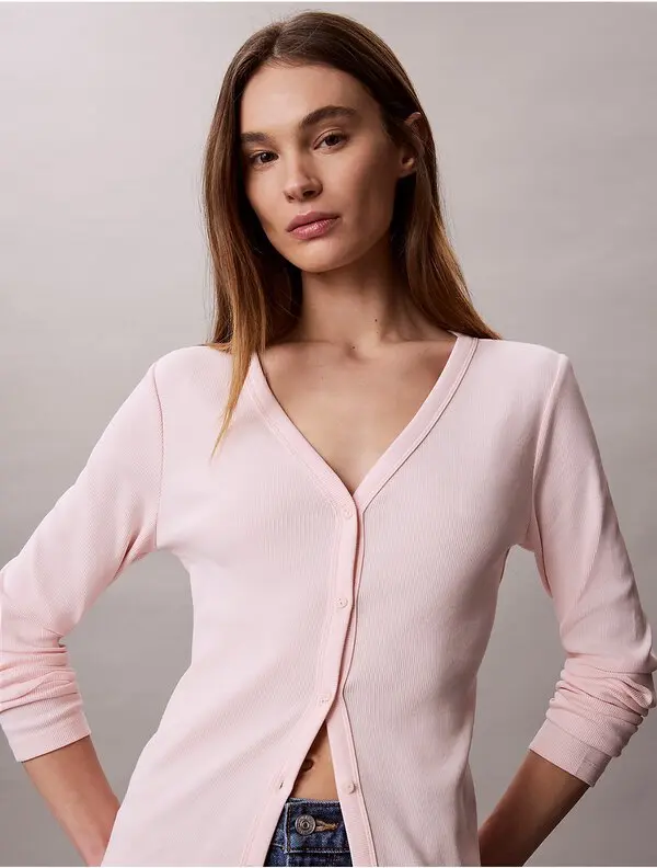 Calvin Klein Ribbed Slim Fit Cardigan