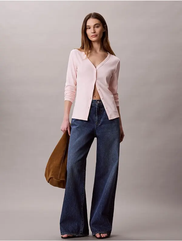 Calvin Klein Ribbed Slim Fit Cardigan