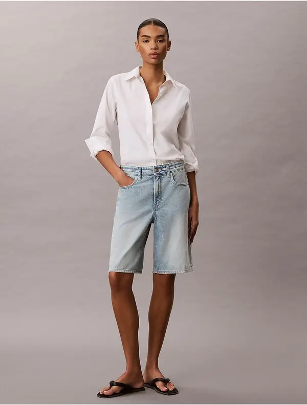 Calvin Klein Denim Bermuda Shorts - Fresh Water