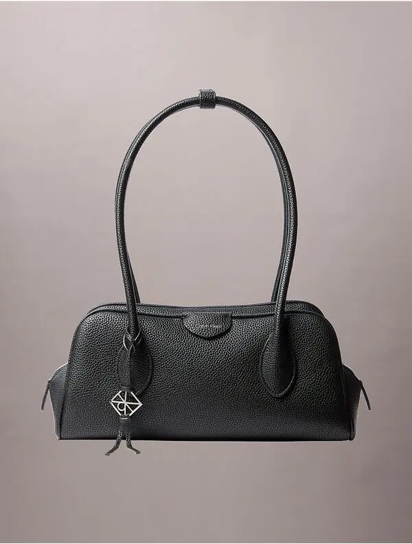 Calvin Klein Emblem Logo Shoulder Bag - Black
