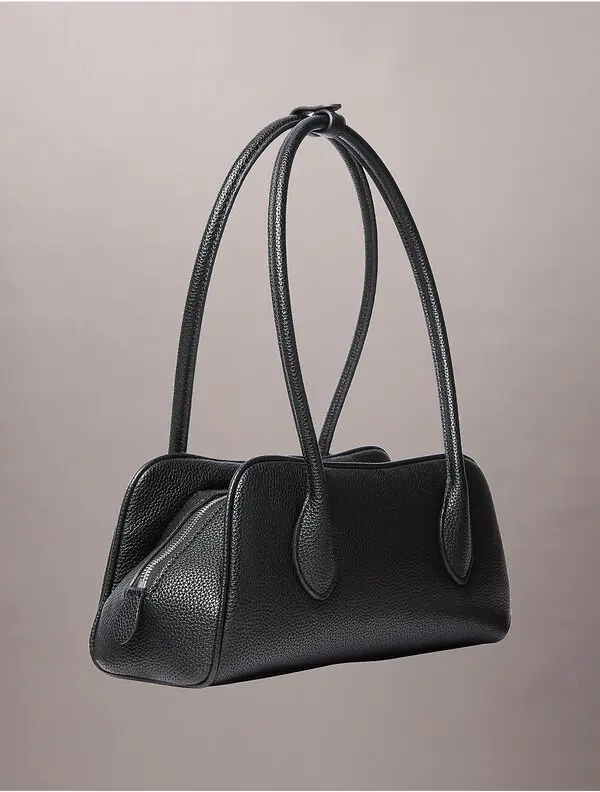 Calvin Klein Emblem Logo Shoulder Bag - Black