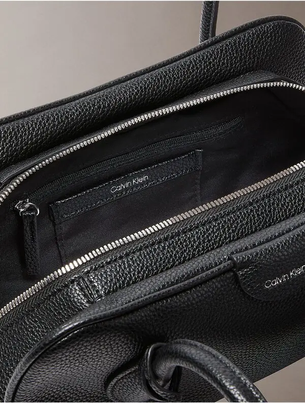 Calvin Klein Emblem Logo Shoulder Bag - Black