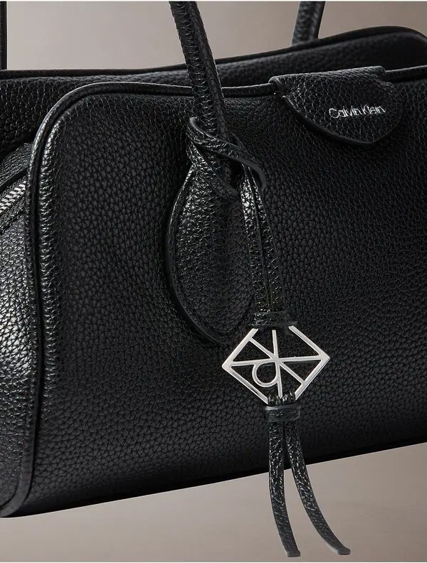 Calvin Klein Emblem Logo Shoulder Bag - Black