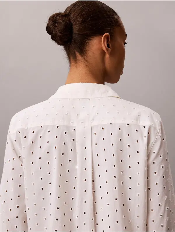 Calvin Klein Broderie Anglaise Cotton Shirt