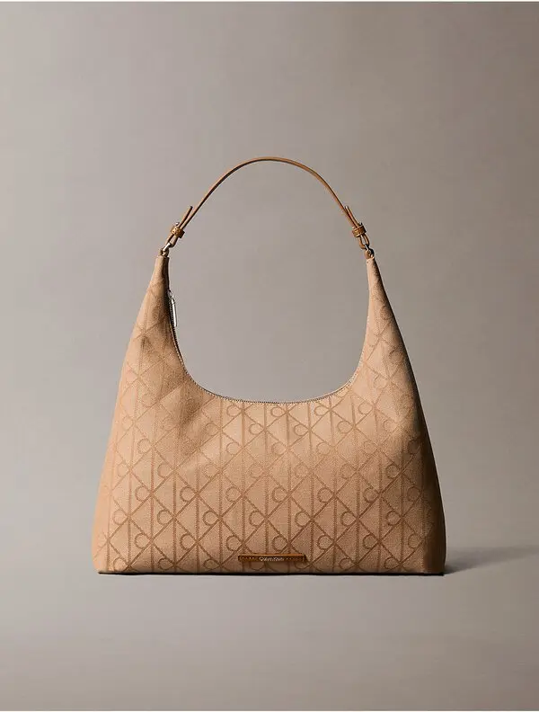 Calvin Klein Emblem Jacquard Shoulder Bag - Cornstalk